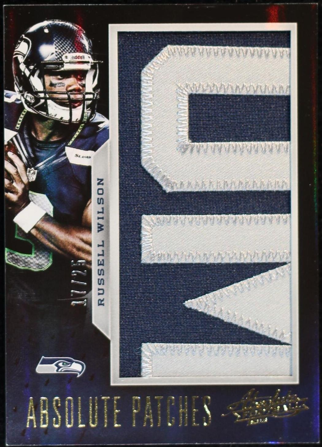 2013 Panini Absolute - Absolute Patches Russell Wilson #34 Team Logos ...