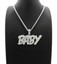 Iced Rapper Bling Lil Baby Pendant & 24" Box, Cuban, Rope Chain Hip Hop ...