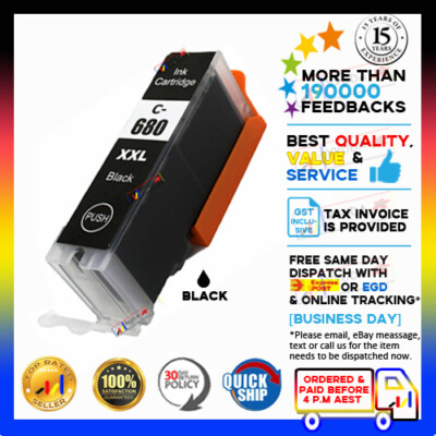 4x NoN-OEM PGI680 680XXL Ink for Canon PIXMA TR-7560/8560 TS-6160/8160 ...