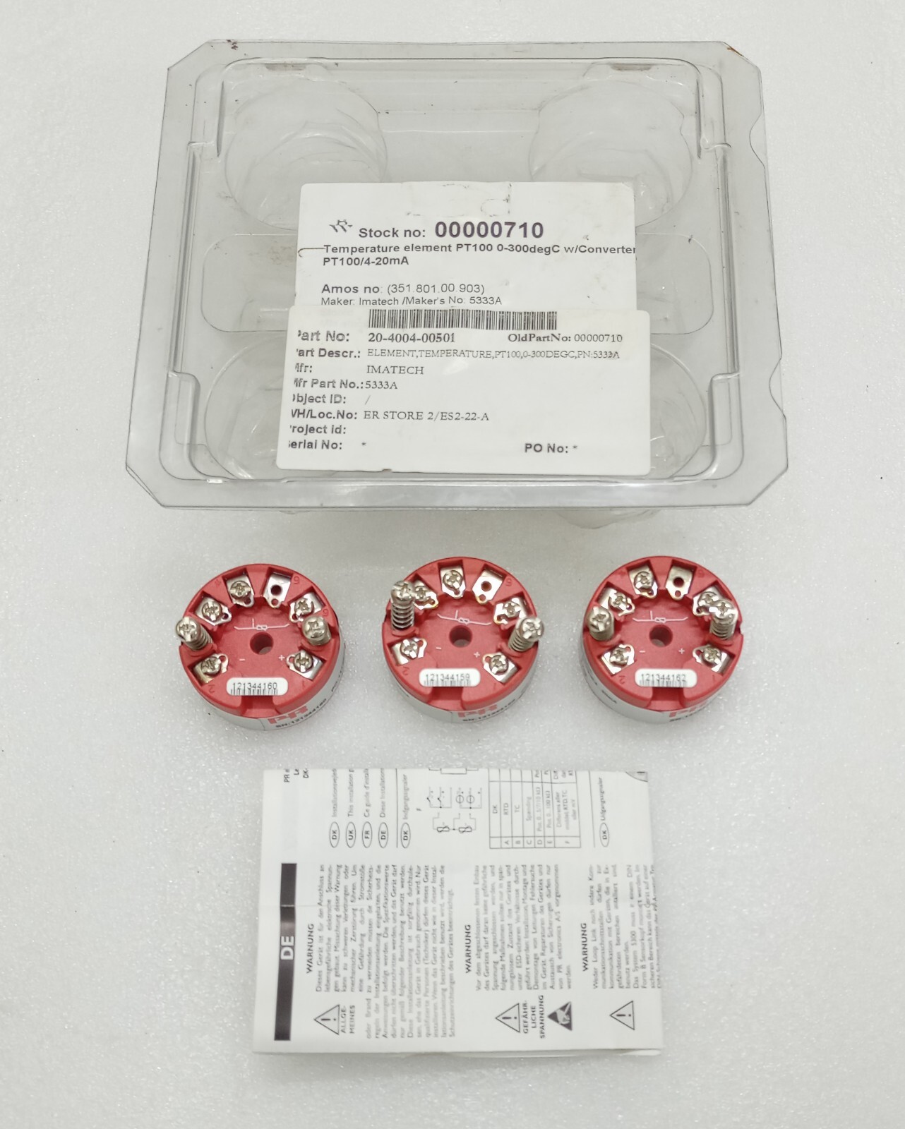 PR Electronics 5333A PT 100 Temperature Transmitter 0-300 C (set of ...