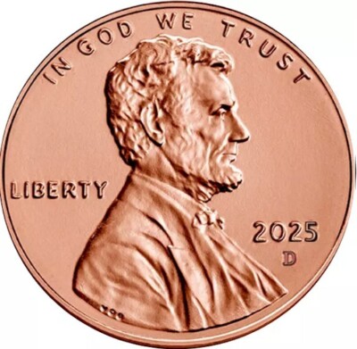 2025 D Lincoln Penny / Cent 1¢ ~ 1-Coin Perhaps the Last Year for the ...