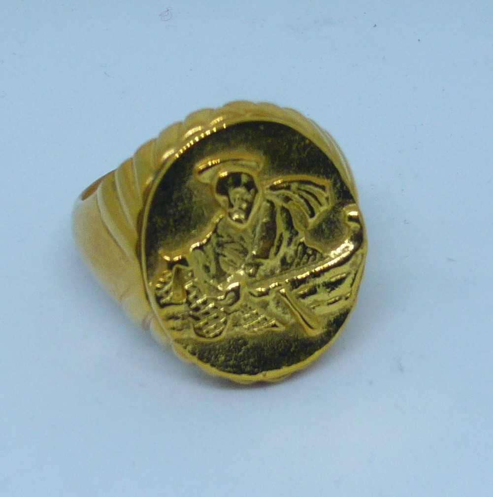 ANELLO PISCATORIO IN ARGENTO 925 STERLING SILVER PISCATORIUS RING SAN ...