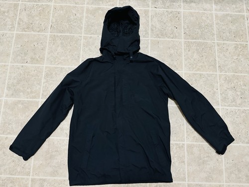 Eddie Bauer Weather Edge Hooded Skiing Rain Vintage Jacket Black Men ...