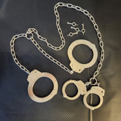 Double Lock Hand and Foot Cuffs, Double Lock Chain and Leg Model ...
