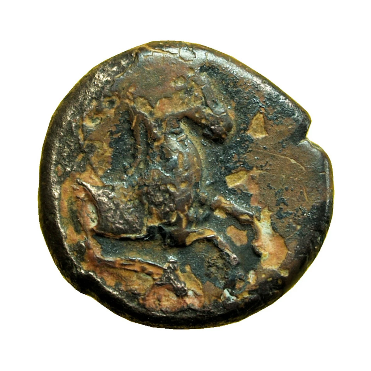 Ancient Greek Coin With Horse
