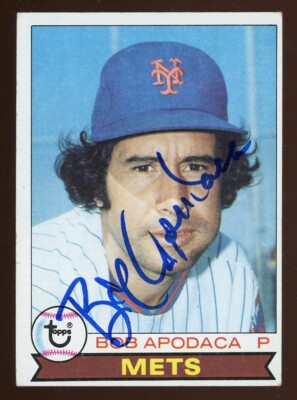 1979 Topps BOB APODACA Signed Card autograph AUTO METS | eBay