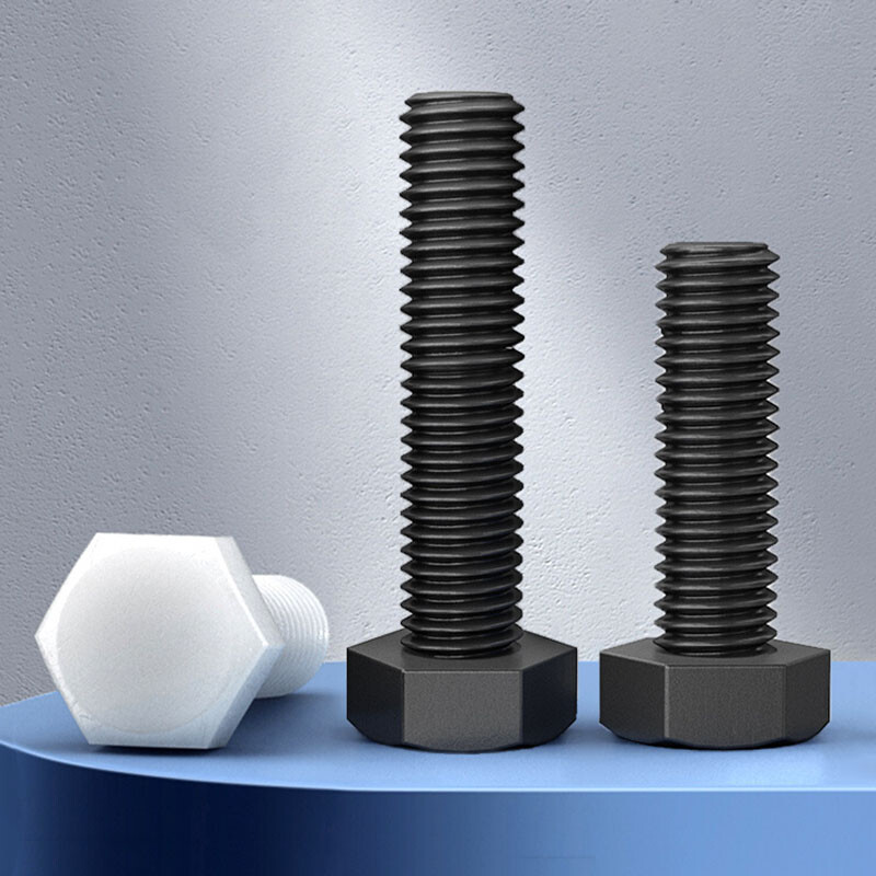 M3 M4 M5 M6 M8 M10 M12 Black/White Nylon Hex Head Screws Plastics Hex ...