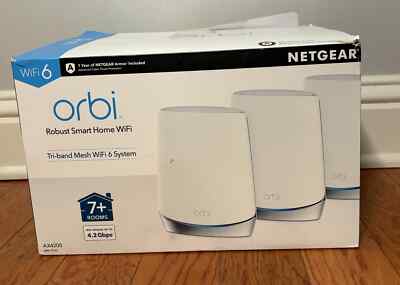 NETGEAR RBK753S Orbi WiFi 6 System Router 606449149869| eBay
