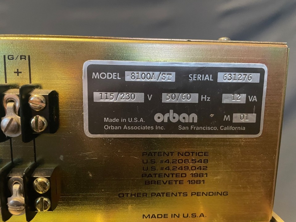 Orban Optimod 8100A w. 8100A/ST FM-Radio Audio Processor -Used ...