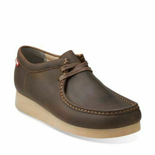 Clarks Mens ** Wallabee Style Stinson Lo Black - Crepe Sole * UK 7,8,9 ...