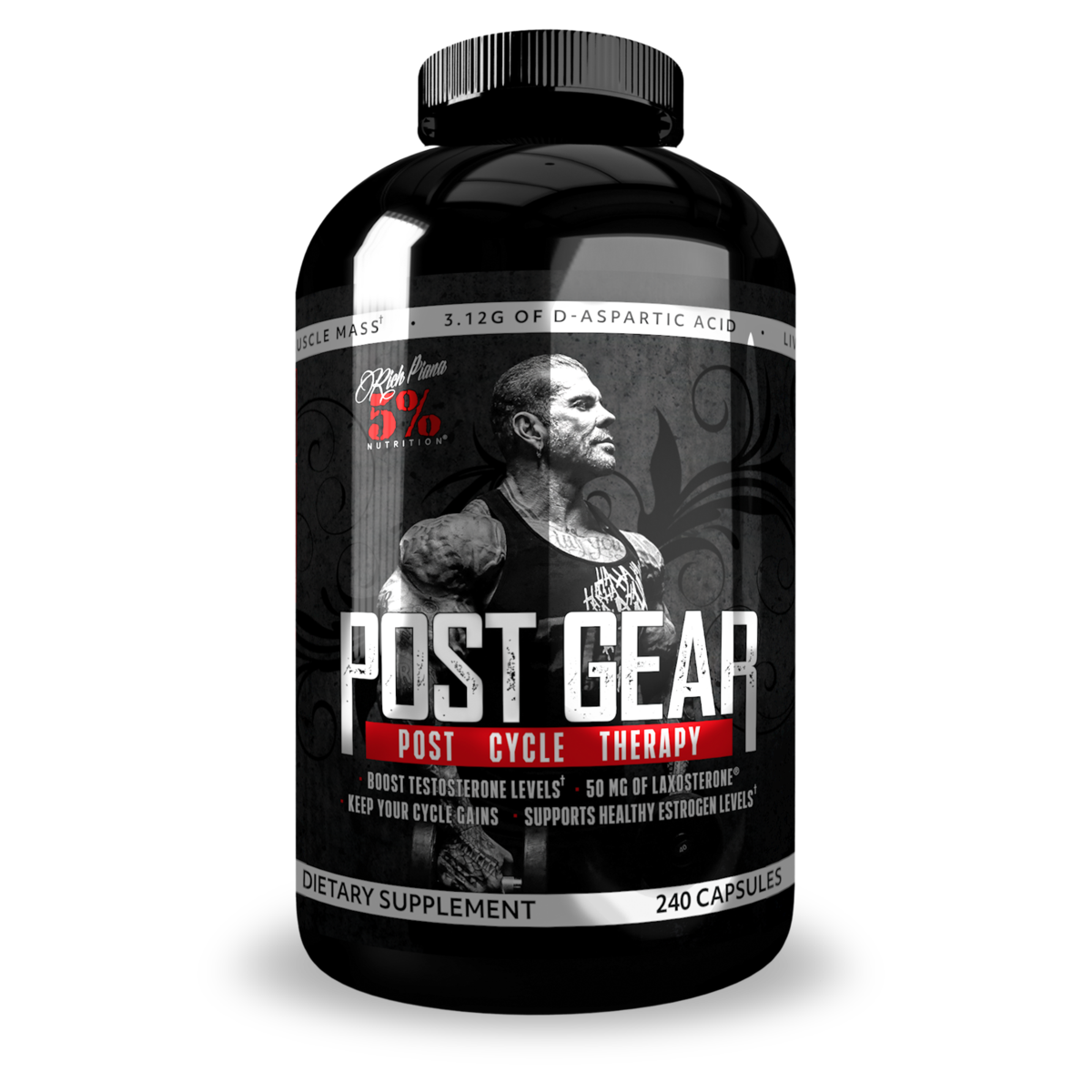 5% Nutrition POST GEAR Post Cycle Therapy 240 caps TEST BOOSTER ...