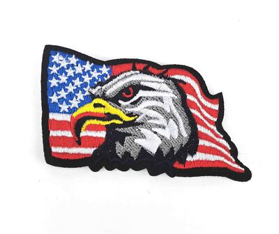 US American Flag Bald Eagle USA Embroidered Patch Sew/Iron On 185 | eBay