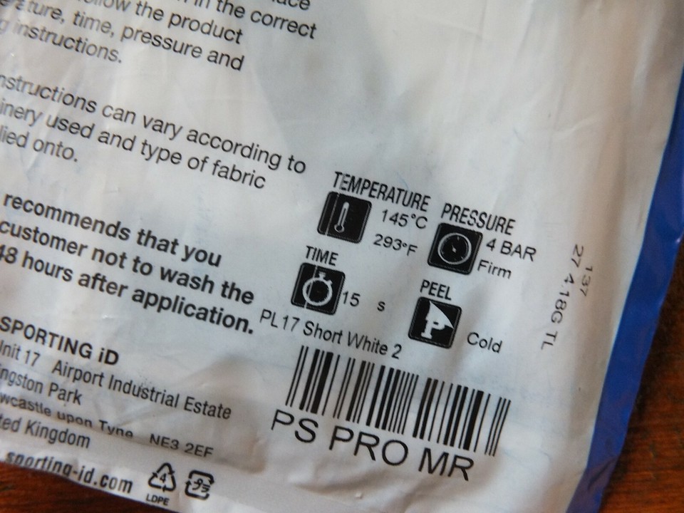 Sporting id Premier League Football SHORTS Numbers 2017/18 Onward ...