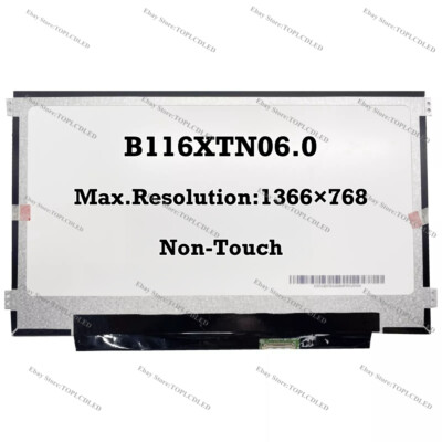 B116XTN06.0 TN Matrix EDP HD 1366×768 Screen LCD Panel LCD Non-Touch 11 ...