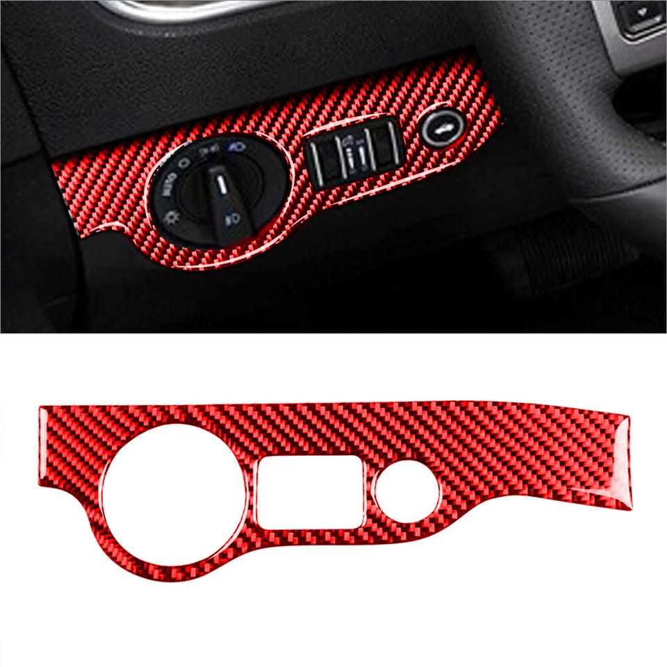 26Pcs Red Carbon Fiber Interior Full Set Cover Trim For Dodge Charger ...
