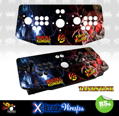 Mortal Kombat Street Fighter X Arcade Artwork Tankstick Overlay Graphic ...