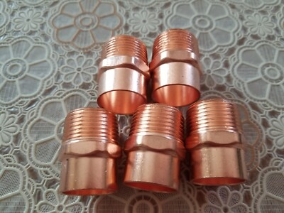 3/4" Copper Male Adapter Threaded Adapter Fittings CxM Pack of 5 | eBay
