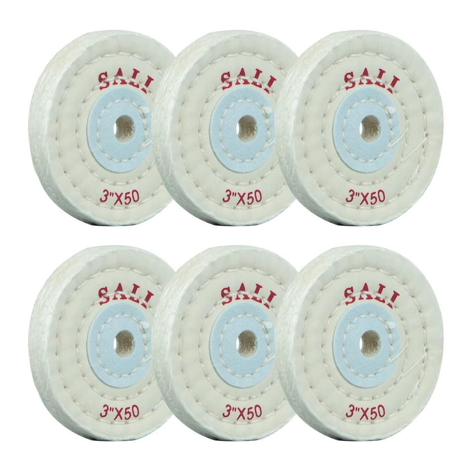 6 Pack Polishing Wheel for Bench Grinder Buffing Wheel 3 inch White ...