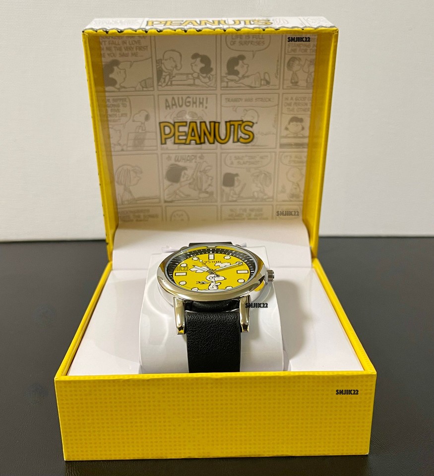PEANUTS 75th Anniversary Accutime Collector's Watch ft. Flying Ace Snoopy (NEW) | eBay
