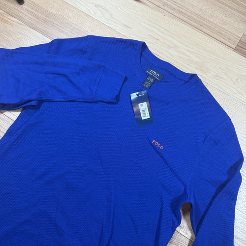 Polo Ralph Lauren Thermal Mens Large Blue Spell Out Sleepwear New With ...