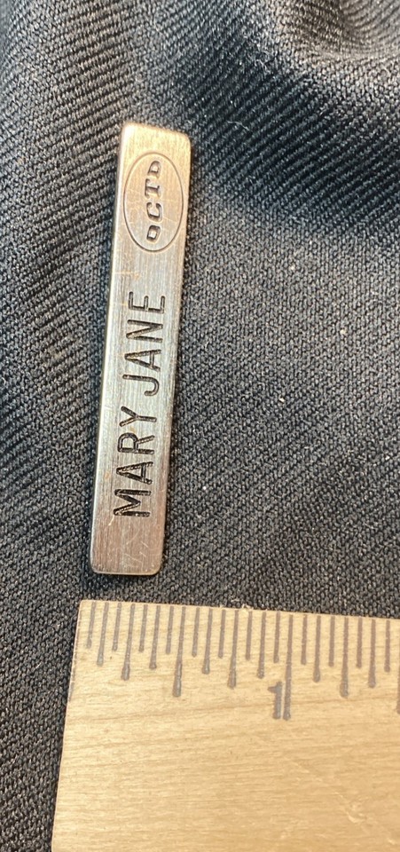 vintage name tag badge From OCTD Bus Driver Name (Mary Jane ) | eBay