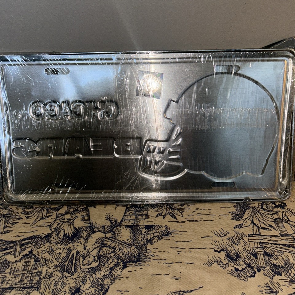 Chicago Bears Chrome Auto License Plate Frame With Tag! NEW!! | eBay