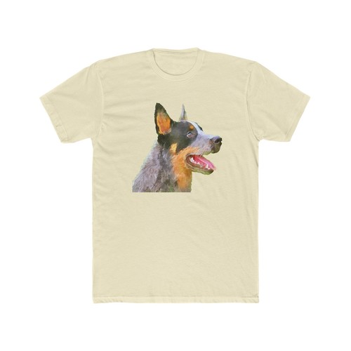 Blue Heeler - Australian Cattle Dog 'Percy' Men's Fitted Cotton Crew ...