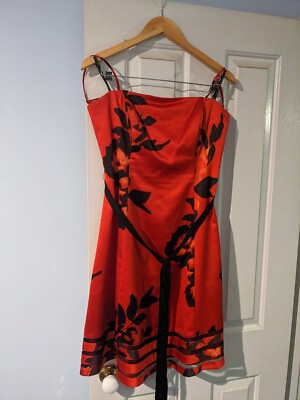 Myer Collection Red Satin Dress size 14 | eBay Australia