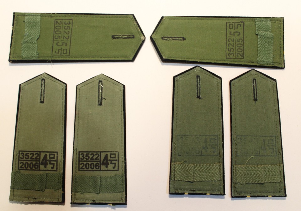 3pr Chinese PLA Navy PLAN Senior Officer uniform shoulder boards ...