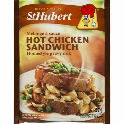 12 x St-Hubert Hot Chicken Sandwich homestyle gravy mix 57g, 2 oz each ...