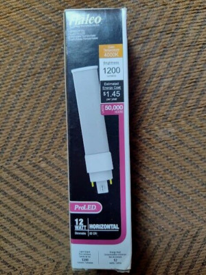 Halco 82118 Horizontal 4-Pin Plug-In LED 12W 4000K Cool White 50000 ...