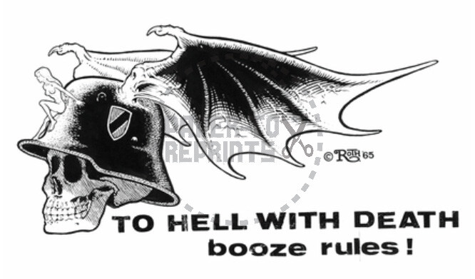 TO HELL WITH DEATH BOOZE RULES - ED "BIG DADDY" ROTH MONSTER RAT CARD ...