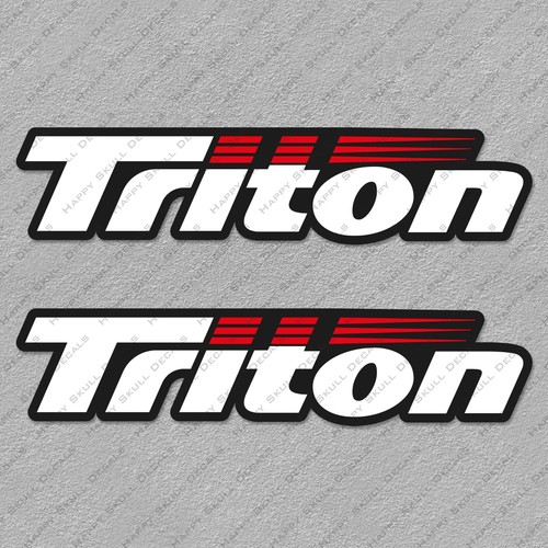 TRITON BOATS LOGO V2 DECALS 2 17" LONG | eBay