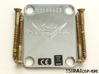 Fender USA Custom Shop 1963 Relic Telecaster NECK PLATE 63, Chrome Tele ...