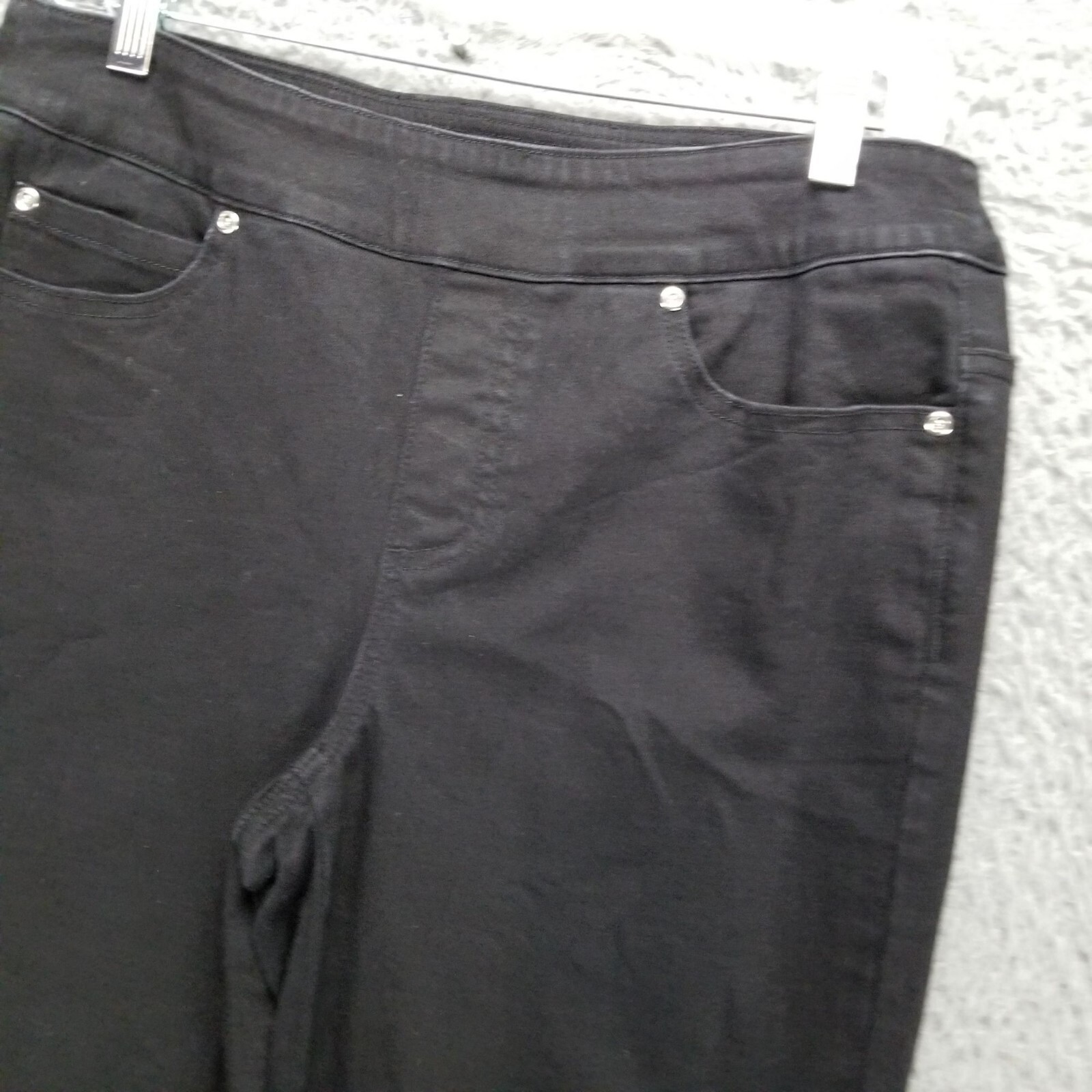 Allison Daley Jeans Womens 8 Petite Black Stretch Shaping Straight | eBay