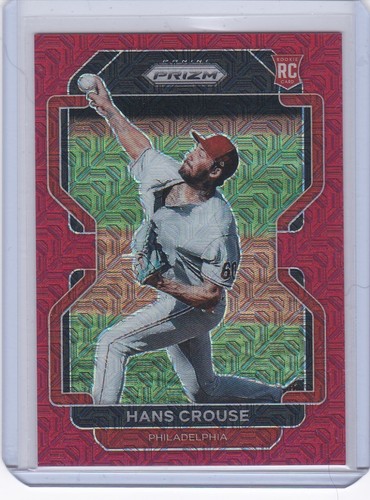 💎2022 PANINI PRIZM #249 HANS CROUSE ROOKIE TIER III RED PRIZM MOJO 54/ ...