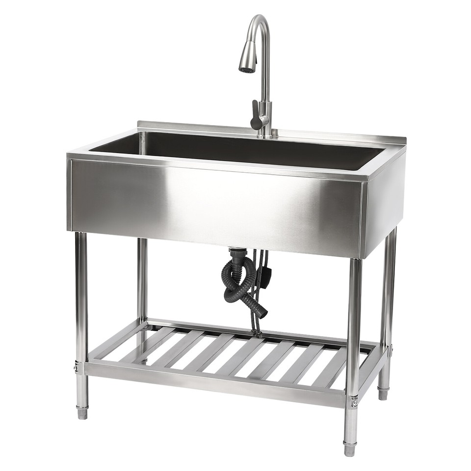 Stainless Steel Utility Sink Commercial Restaurant Laundry Sink Kitchen ...