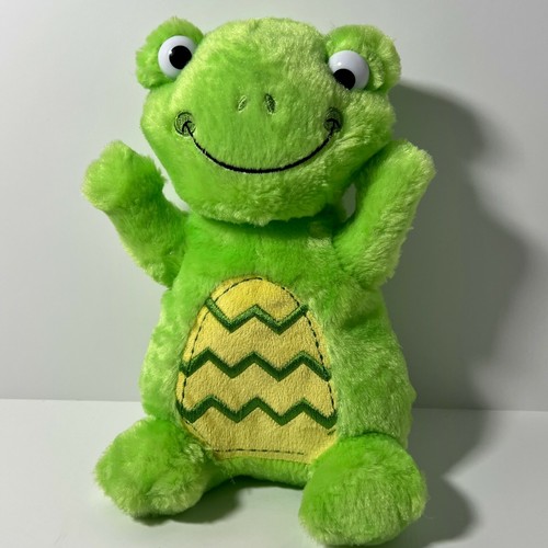 Dan Dee Collectors Choice Frog Green Zig Zag Belly Plush Stuffed Toy ...