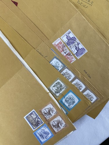 Lot of 90 Envelopes - 1980s Mostly 1986 - Stamps From ALL Over the ...