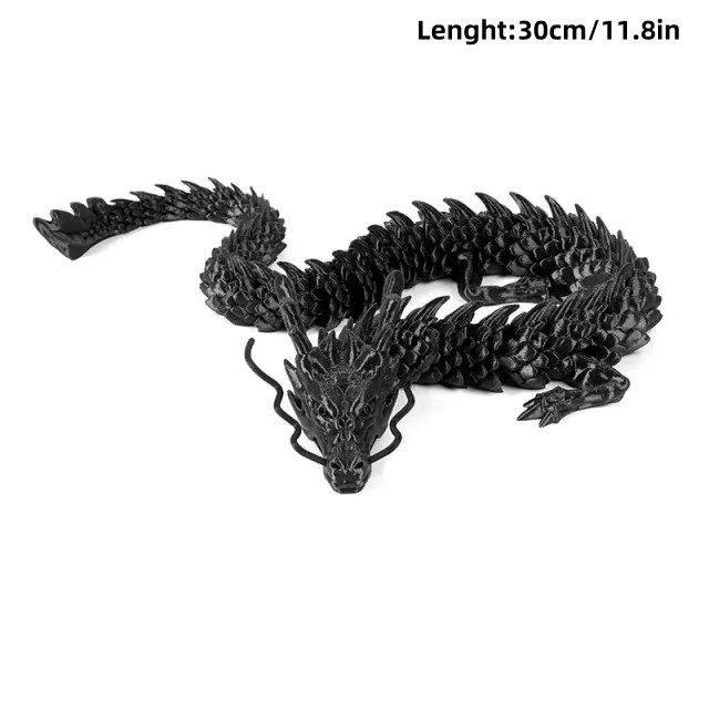 3D Printed Dragon Flexible Movable Dragons Rotatable Articulated ...