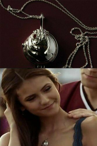 Vampire Diaries Bronze Locket Elena Necklace VERVAIN FILLED 18 Inches ...