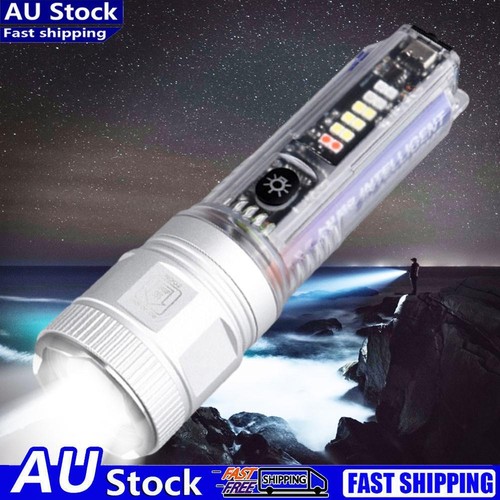 1800mAh LED Flashlight Type-C Solar Rechargeable 200LM IPX65 Waterproof ...