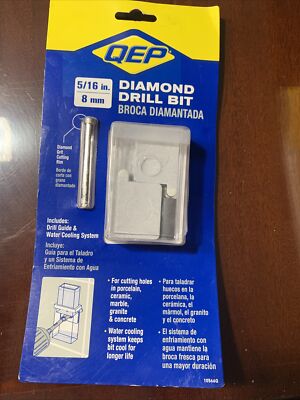 QEP 10566Q Diamond Drill Bit 5/16" (8mm) with Guide & Water Cooling ...
