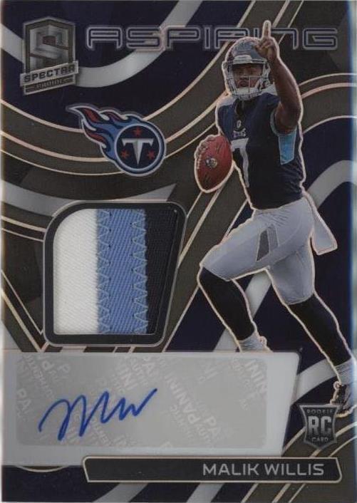 2022 Panini Spectra - Aspiring Patch Autographs Malik Willis #APA-MWI ...