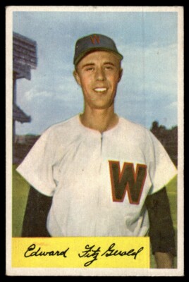1954 Bowman Ed Fitz Gerald VG/EX Washington Senators #168 | eBay