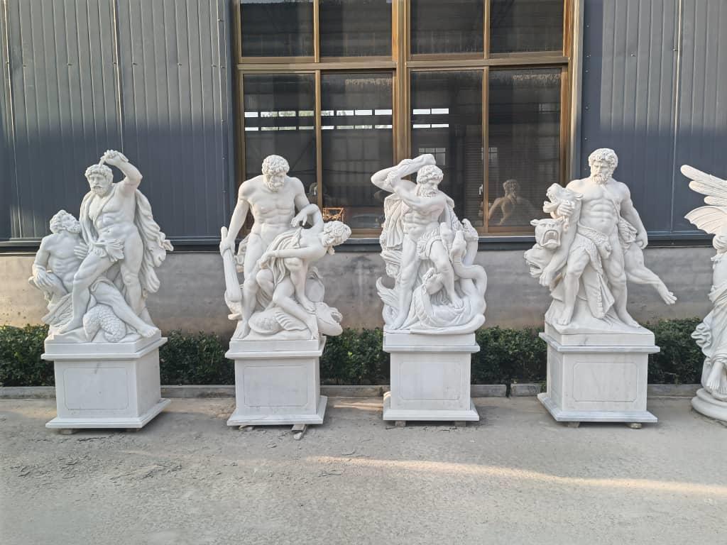 INCREDIBLE CARVED MARBLE MYTHOLOGICAL STATUES - AZ86 | eBay