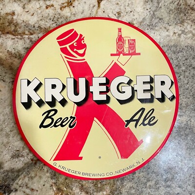Vintage Krueger Brewing Co Newark NJ Beer Celluloid Tin Round Button ...