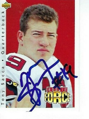 TONY SACCA SIGNED 1992 UPPER DECK #420 - ARIZONA CARDINALS | eBay