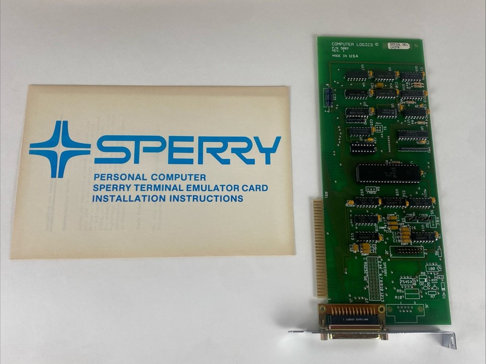 Sperry Personal Computer Terminal Emulator Board IBM PC Clone – Boxed ...