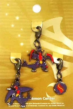 Pokemon Center Mega Gabriaus Metal Charm Set Mega Evolution Keychain ...